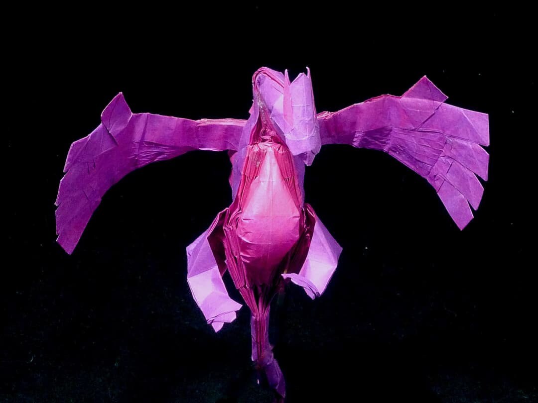 Paper Finished Origami Origami Origami Shadow Lugia Pokemon figurine ...