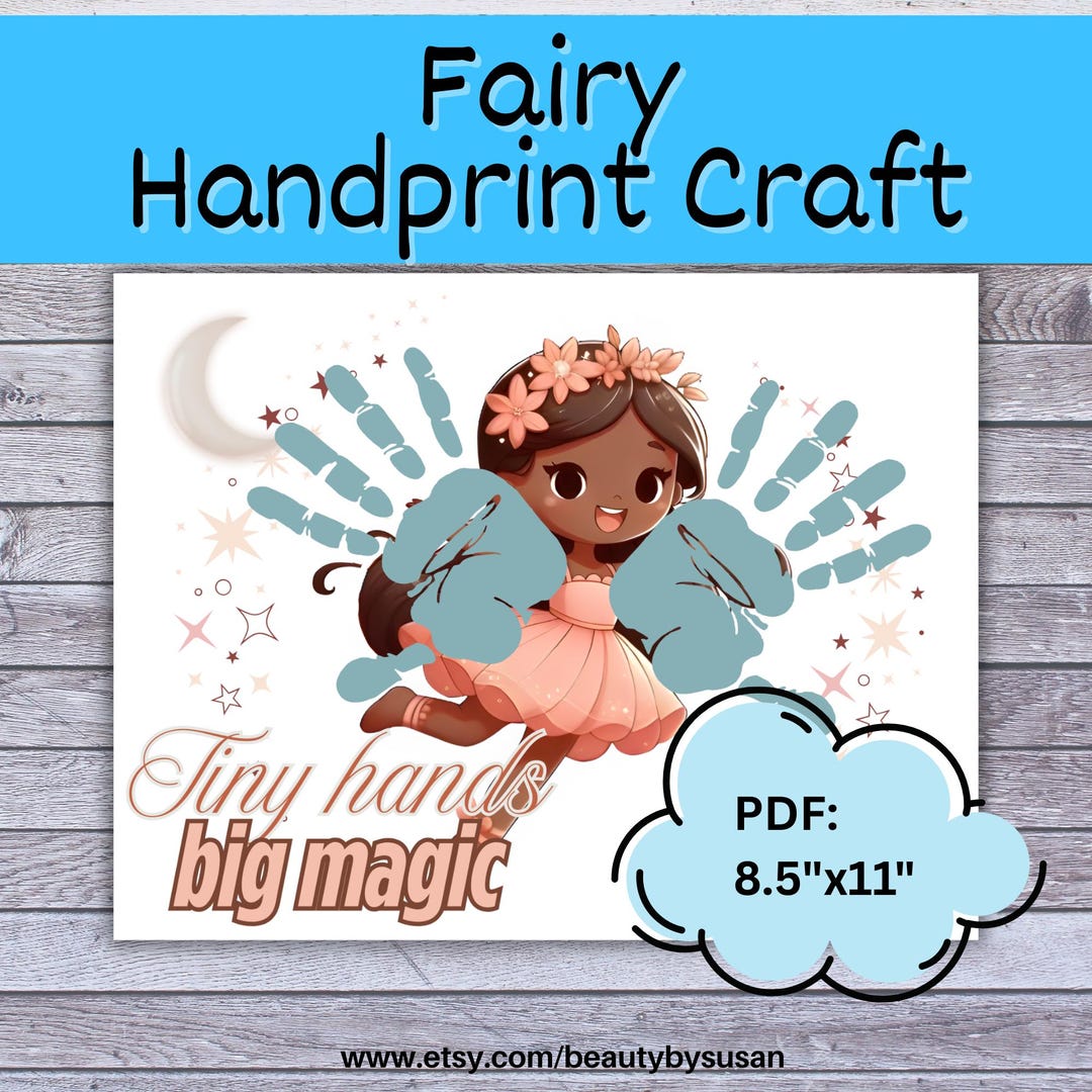 Fairy Handprint Craft: Kids DIY Keepsake Art (digital Download) - Etsy