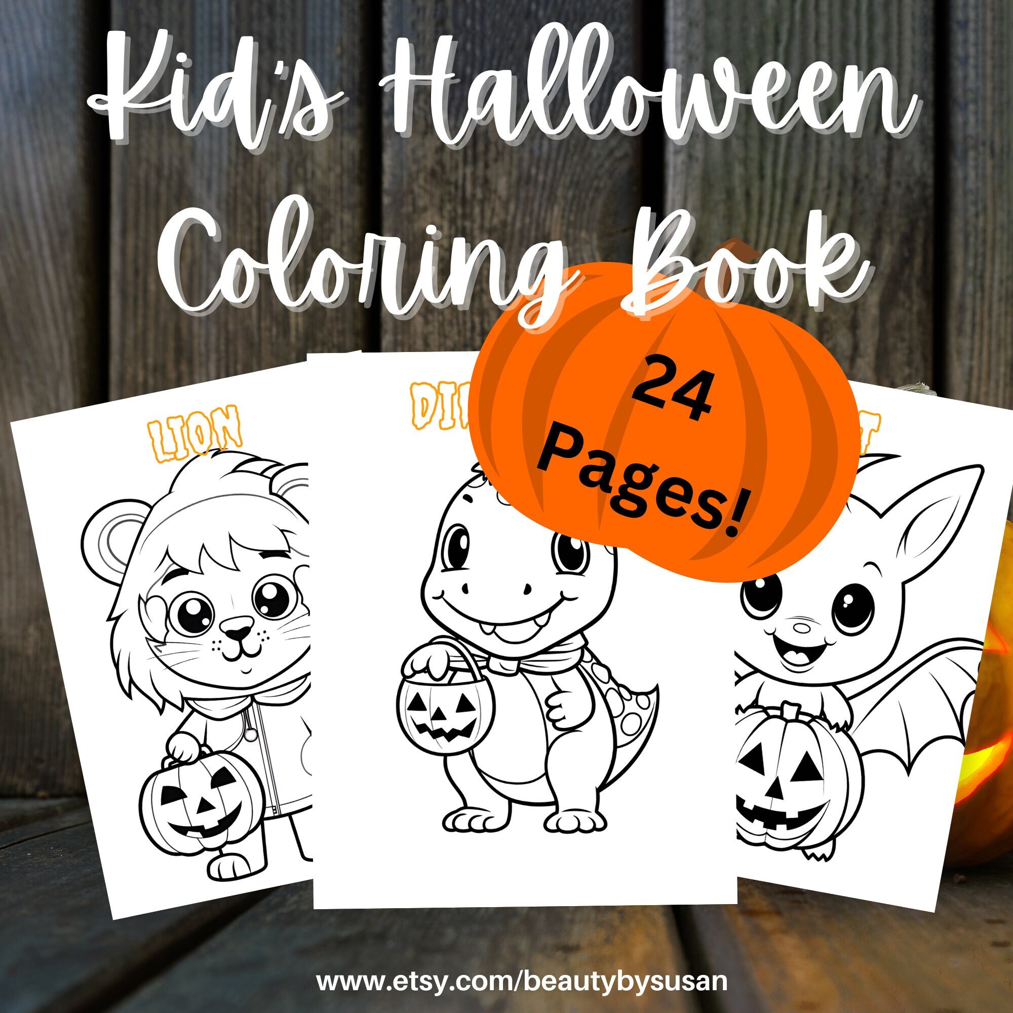 Halloween Coloring Pages for Kids Halloween Character Coloring Book ...