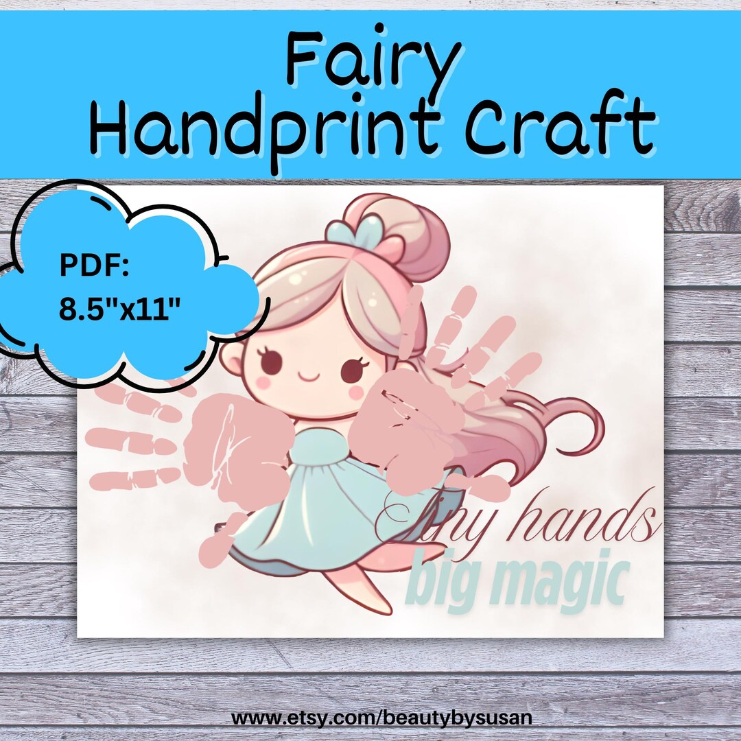 Fairy Handprint Craft: Kids DIY Keepsake Art (digital Download) - Etsy
