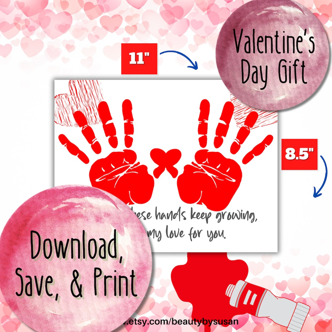 Little Handprint Keepsake Printable Craft Handprint Downloadable ...