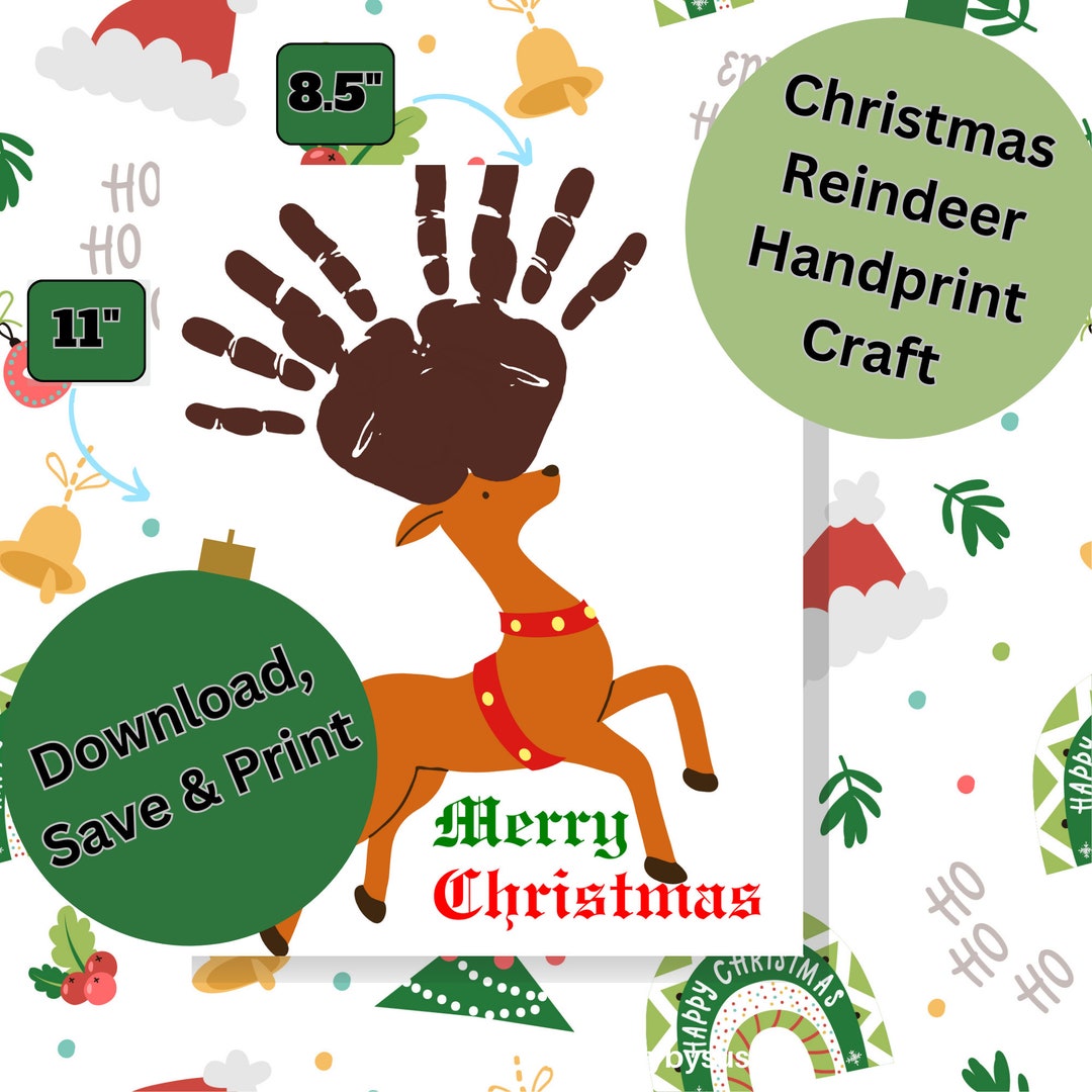 Capture the Moment With Handprints Christmas Reindeer Handprint Craft ...
