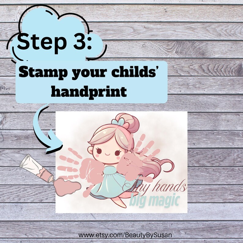 Fairy Handprint Craft Printable | Kids DIY Art - Nursery or Fridge ...