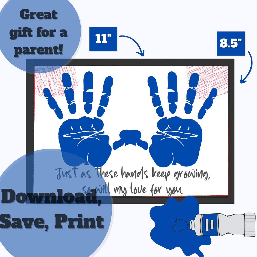 Little Love Handprint Keepsake | Printable Craft Handprint ...