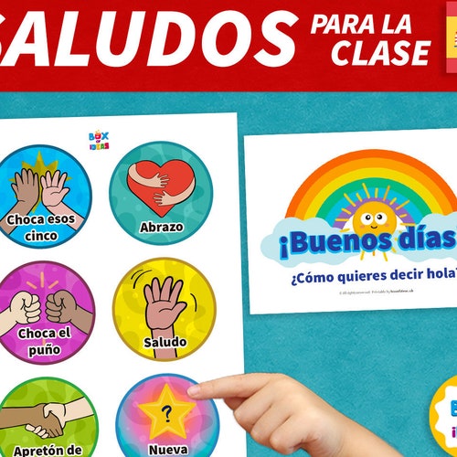 Spanish Morning Greetings Classroom Posters in Spanish - Etsy