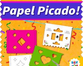 Papel Picado DIY Template • Cinco De Mayo Decor DIY • Traditional ...