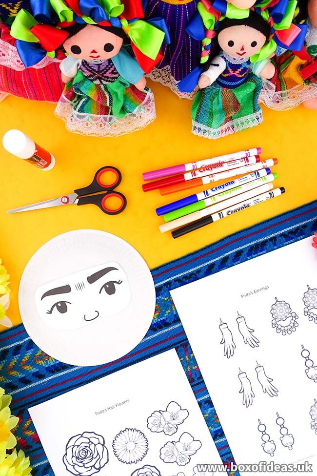 Frida Kahlo Art Activity for Kids • DIY Home Decor Kit • Mexican Arts ...