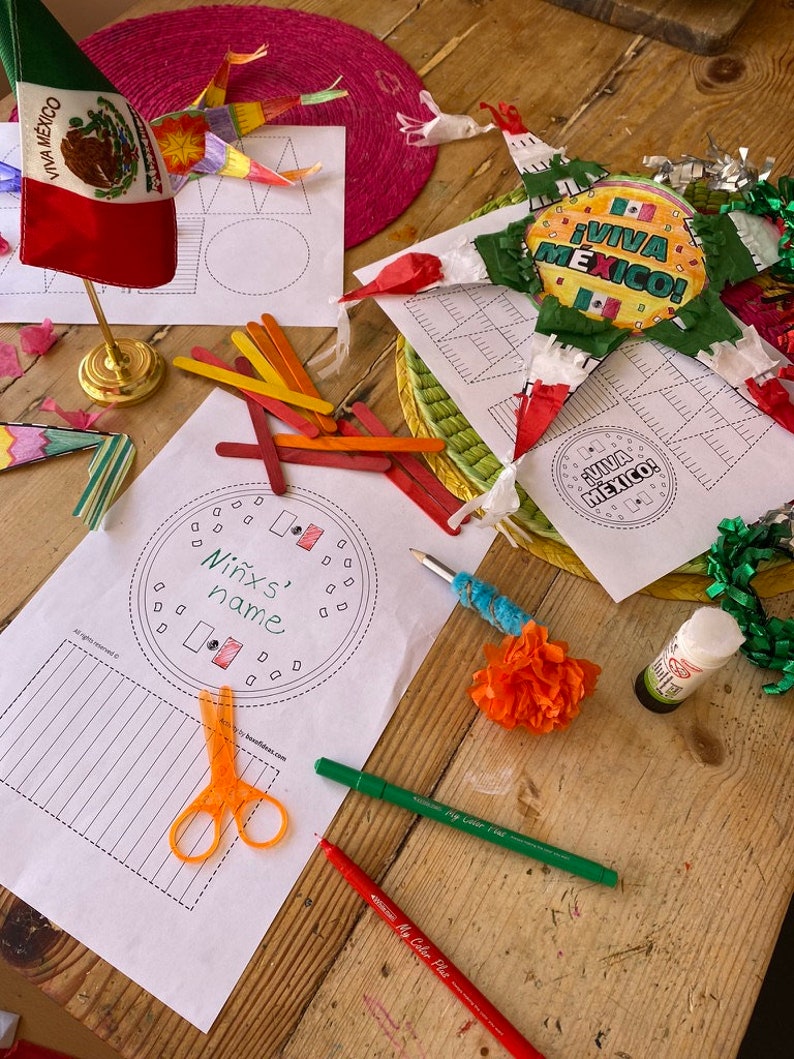 Pinata Craft for Kids • Hispanic Heritage Decor • Traditional Mexican ...