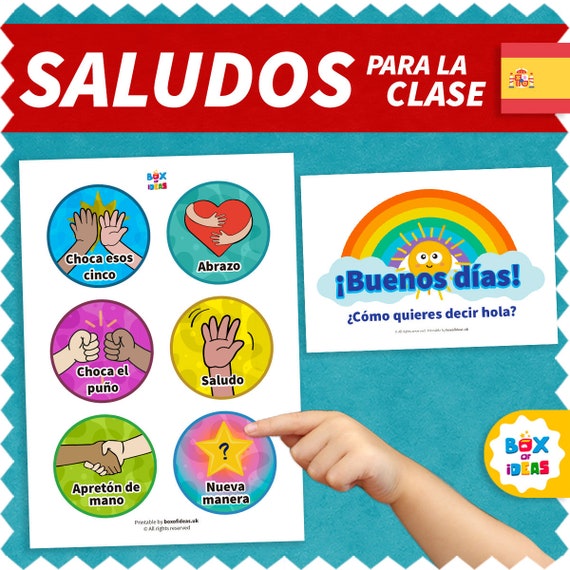Spanish Morning Greetings Classroom Posters in Spanish - Etsy