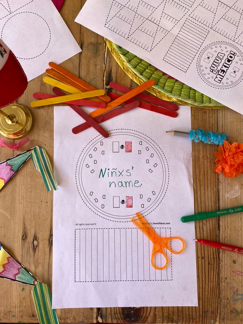 Pinata Craft for Kids • Hispanic Heritage Decor • Traditional Mexican ...