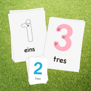 Animal Numbers in English, Spanish, Italian, French, Portuguese, German ...