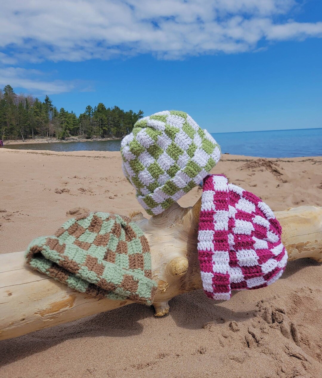 Crochet Checkered Hat - Etsy