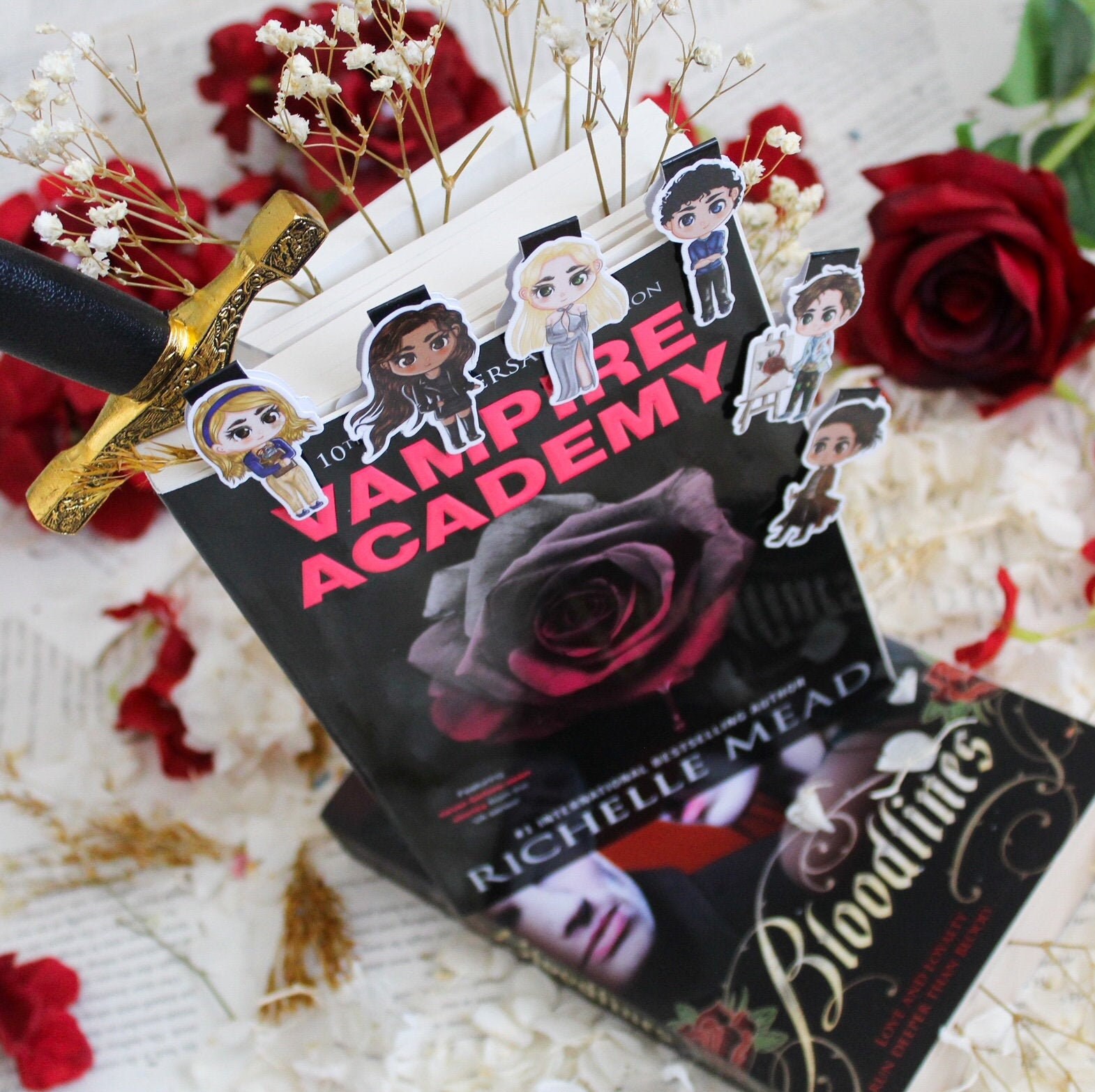 Vampire Academy Magnetic Bookmarks Bloodlines Rose | Etsy