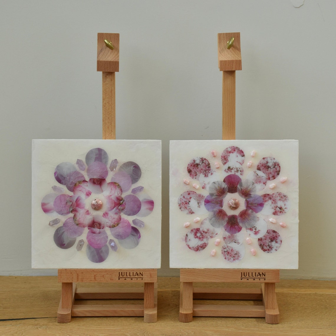 Crystal Grid Art: Cherry Blossoms/magnolias CONTENTMENT / Crystals on ...