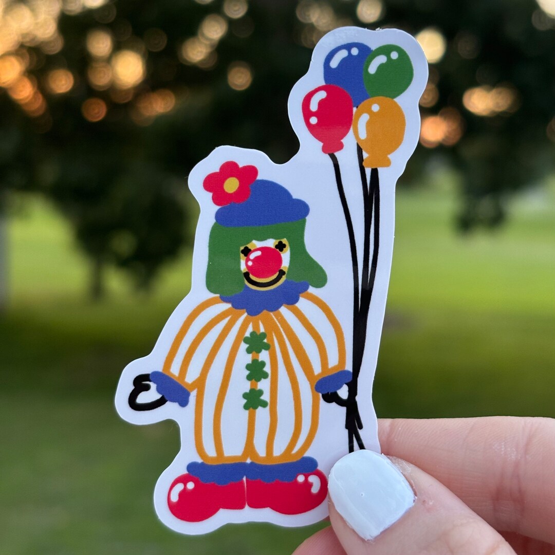 Clown Vinyl Sticker - Etsy
