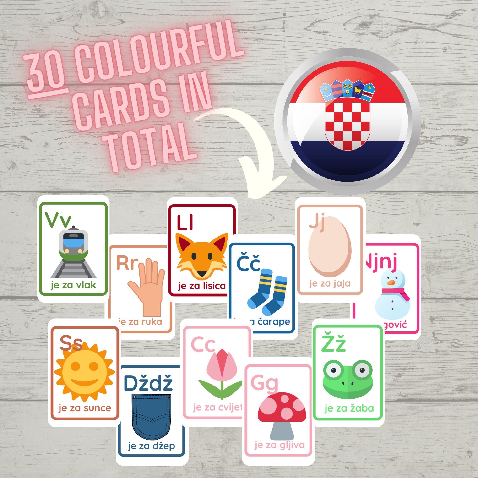 Alphabet Flashcards; Croatia Print; Homeschool Resources; Flash Cards ...
