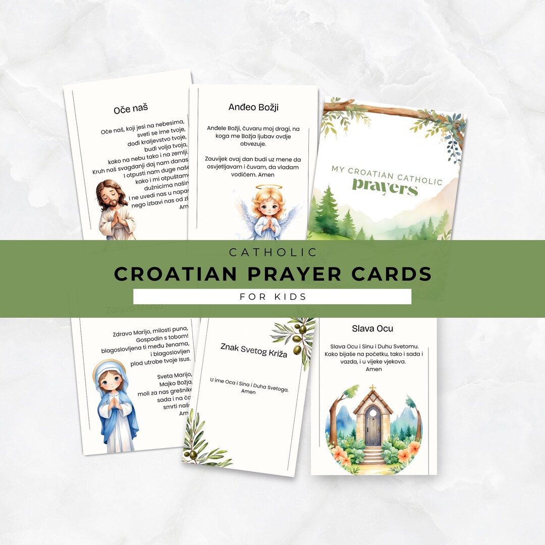 Croatian Prayer Cards Printable; Traditional Catholic; Faith Fun ...