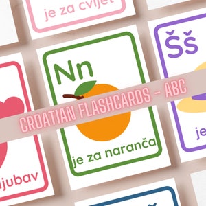 Alphabet Flashcards; Croatia Print; Homeschool Resources; Flash Cards ...