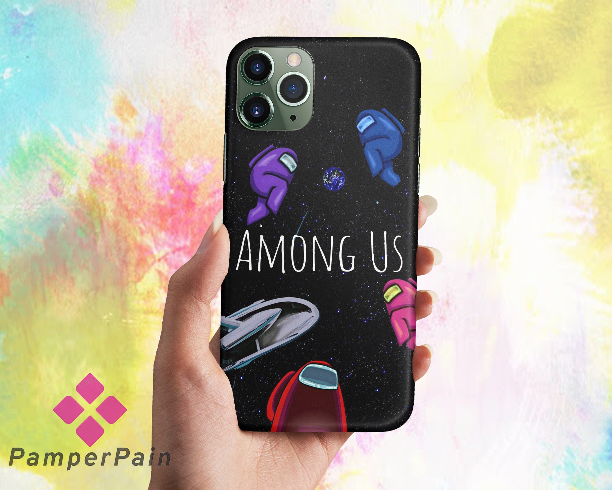 Among Us Funny Phone Case Space Among Us Game Crewmate | Etsy