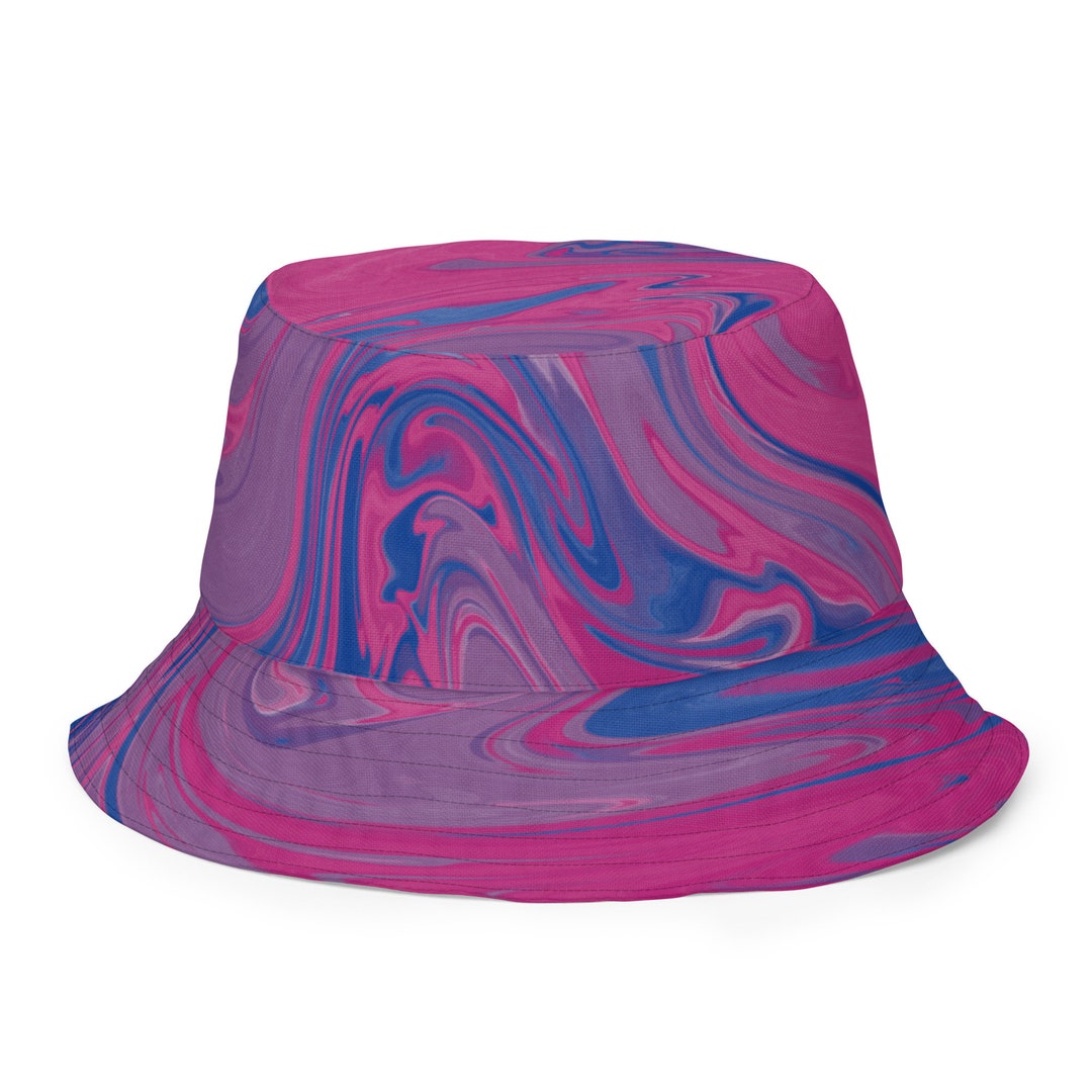 Bisexual Pride Flag Swirl Reversible Bucket Hat - Etsy