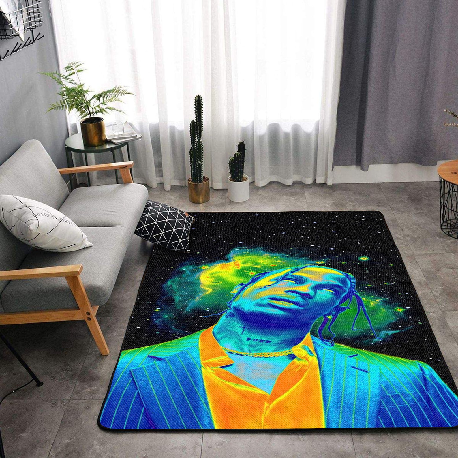 Travis Scott Rug Travis Scott Rapper Hip Hop Floor Mat | Etsy