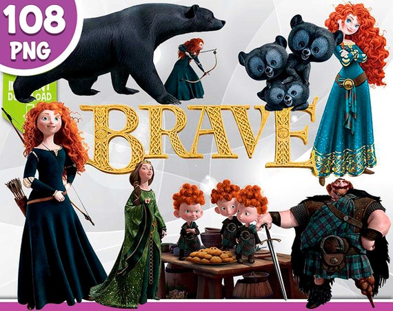 Brave Clipart Brave PNG Merida Clip Art Png Transparent | Etsy