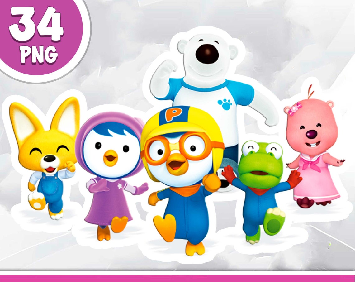 Pororo Clipart Pororo PNG Penguin Clipart Penguin png Pororo | Etsy