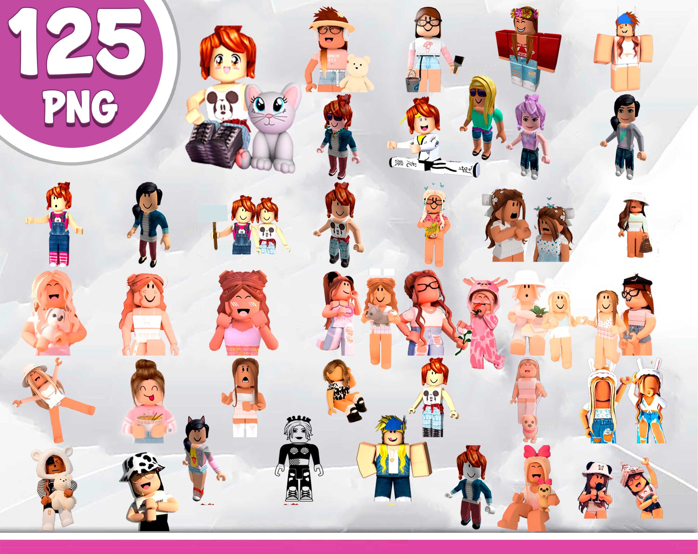 Roblox Girl Png Roblox Girl Clipart Roblox Girl Birthday | Etsy