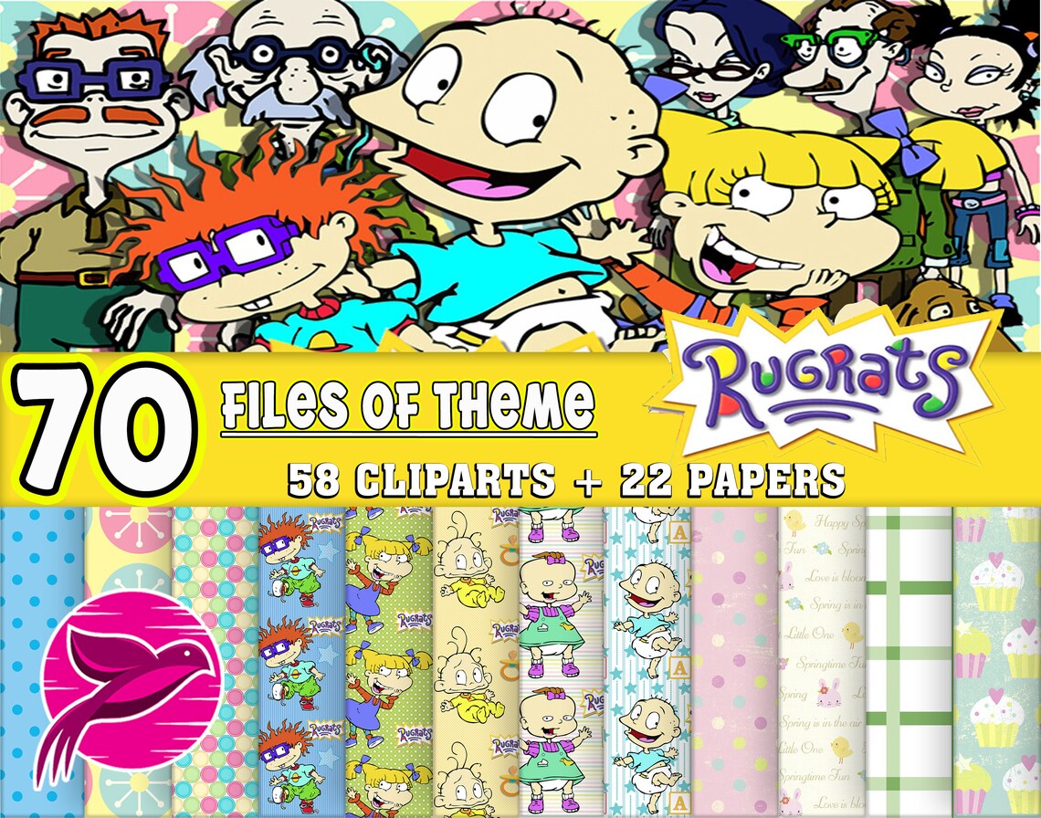 Rugrats Clipart Rugrats png Rugrats digital paper Rugrats Clip | Etsy
