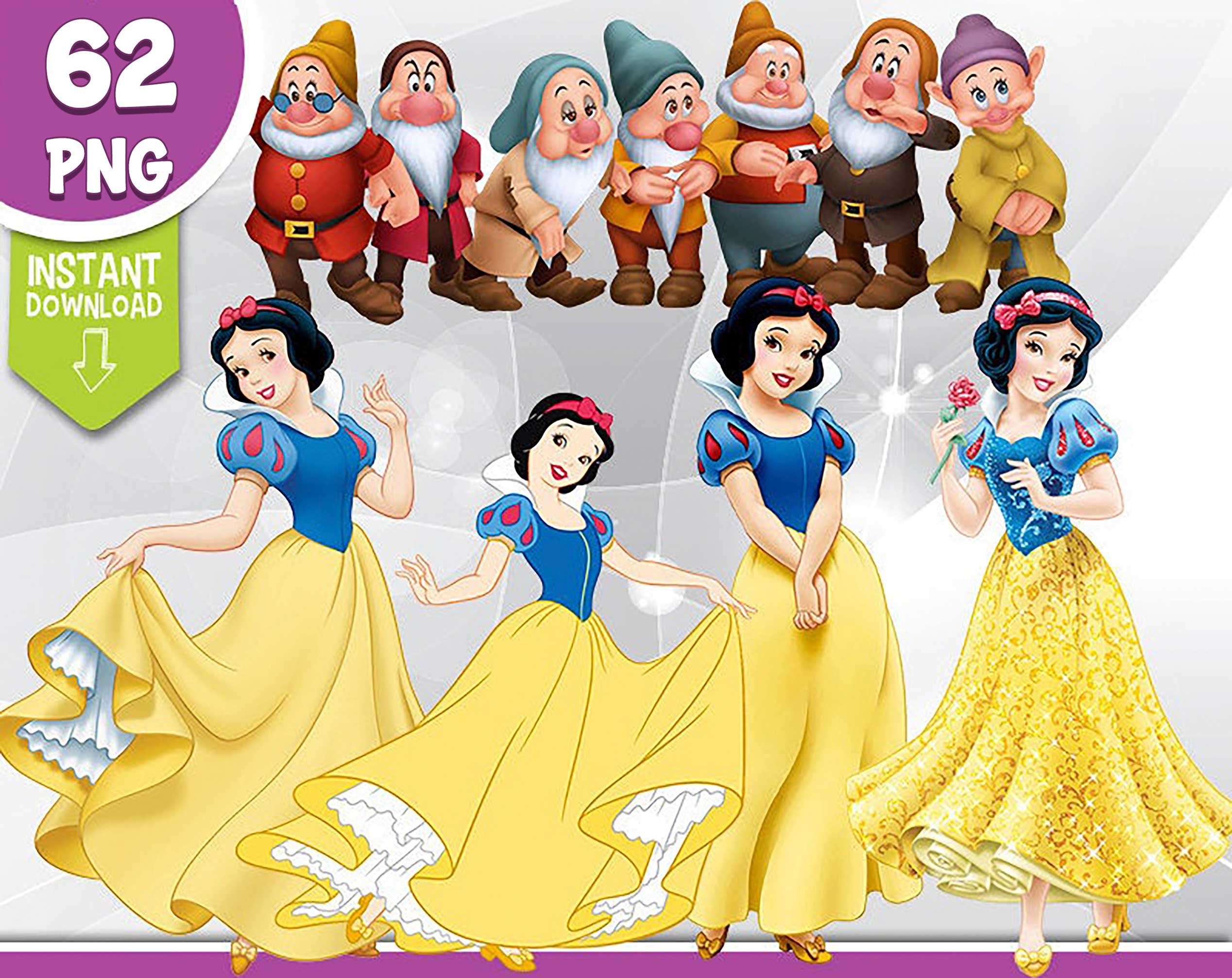 Snow White Clipart Snow White PNG Snow White Clip Art Png | Etsy