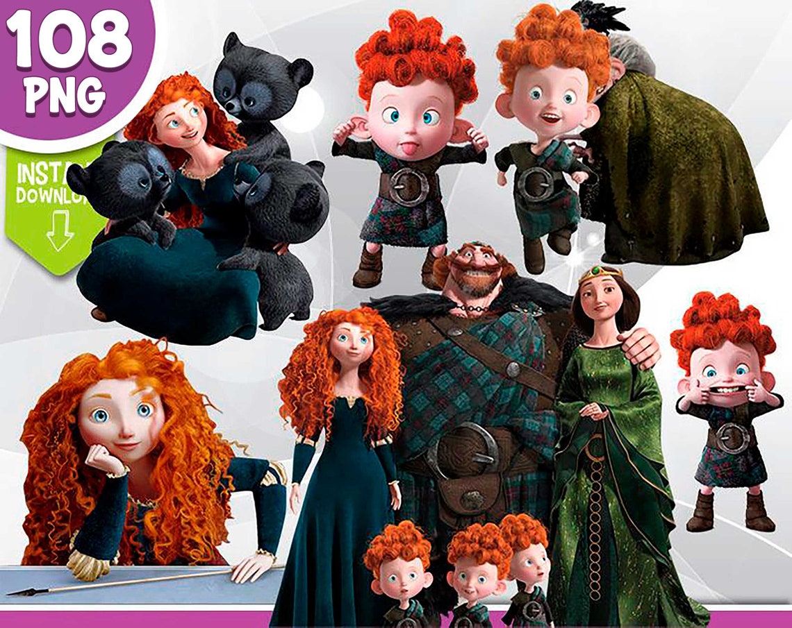 Brave Clipart Brave PNG Merida Clip Art Png Transparent | Etsy