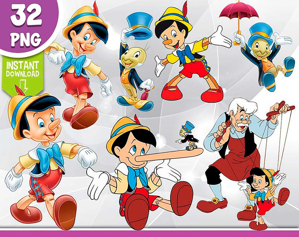 Pinocchio Clipart Pinocchio PNG Pinocchio Clip Art Png | Etsy
