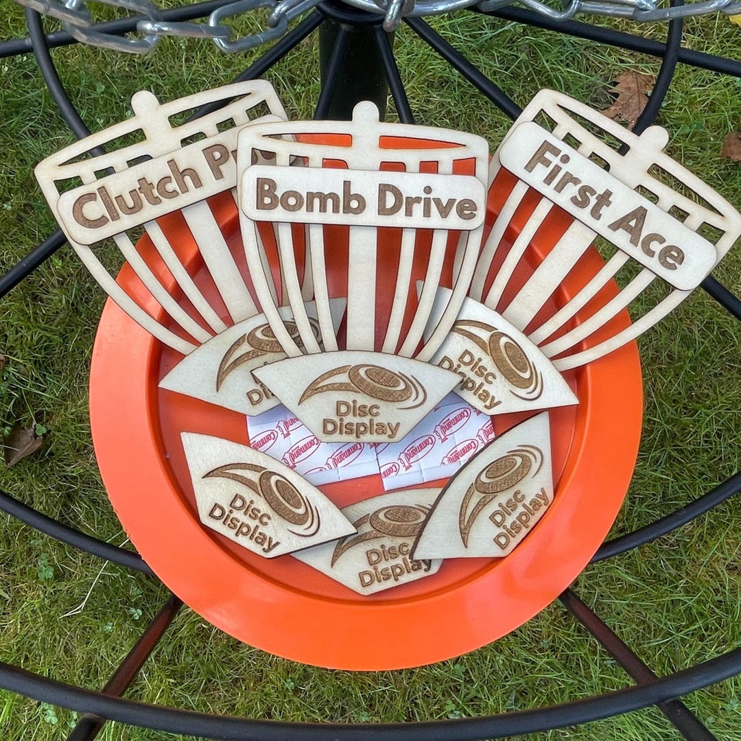 Disc Golf Disc Display Set Customizable 6 Pieces - Etsy