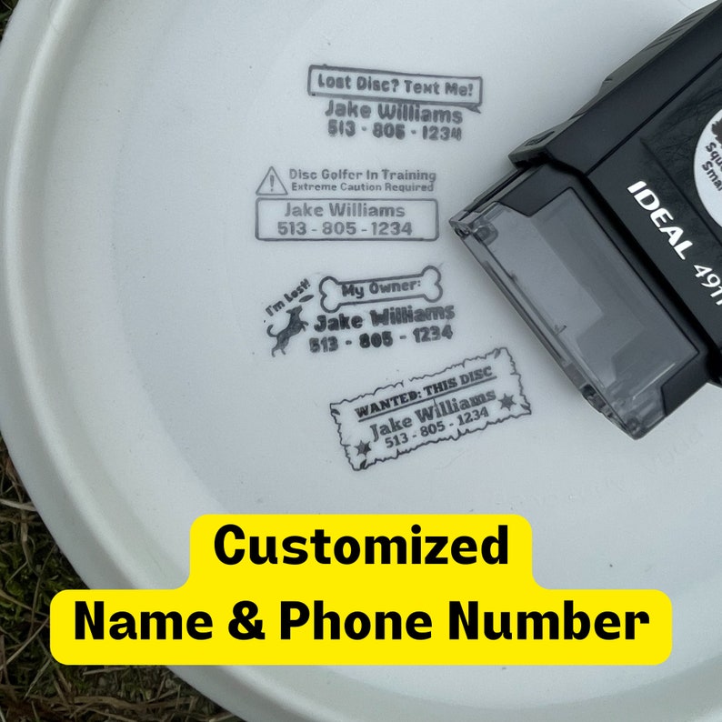 Disc Golf Custom Name Stamp - Etsy