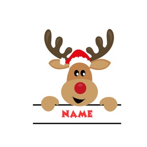 DIGITAL Customizable Reindeer SVG Files - Etsy