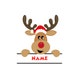 DIGITAL Customizable Reindeer SVG Files - Etsy