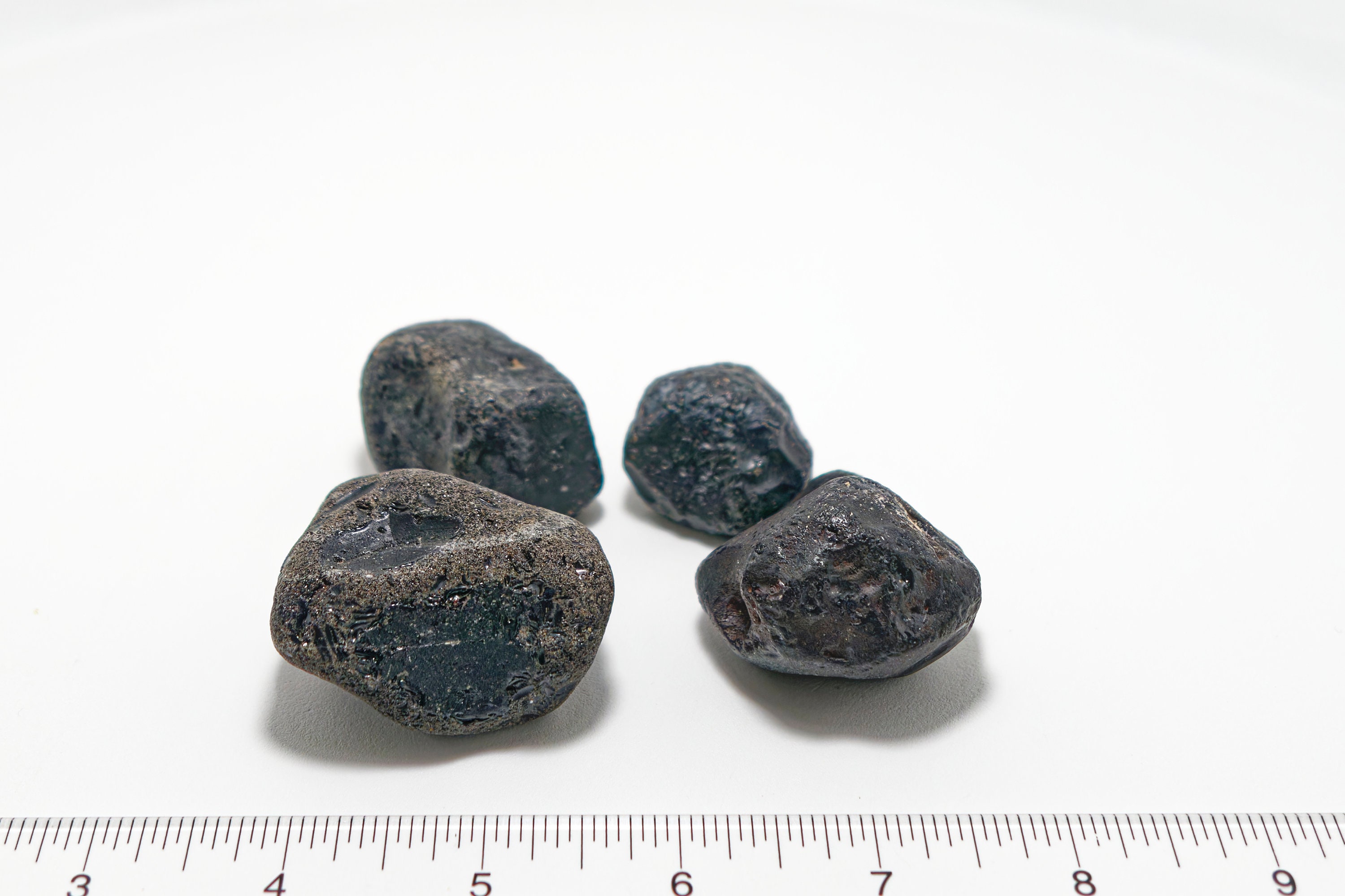 Lot of 4 - Raw Apache Tears - Obsidian Nodules - Meditation Stones ...