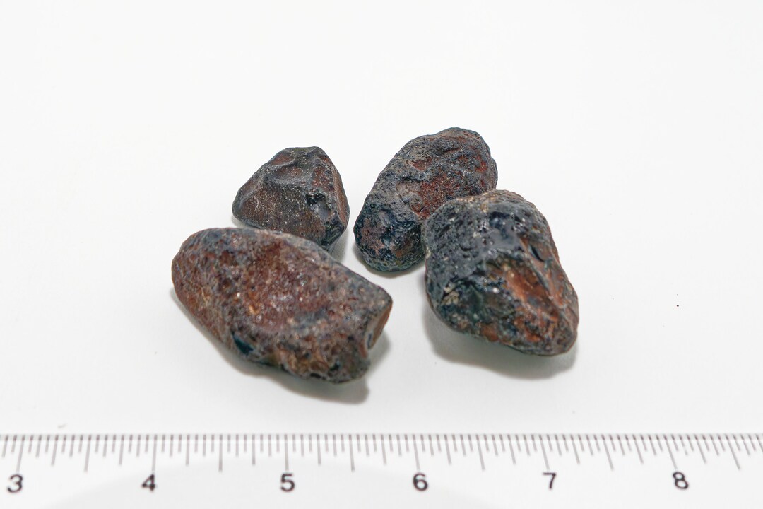 Lot of 4 - Raw Apache Tears - Obsidian Nodules - Meditation Stones ...