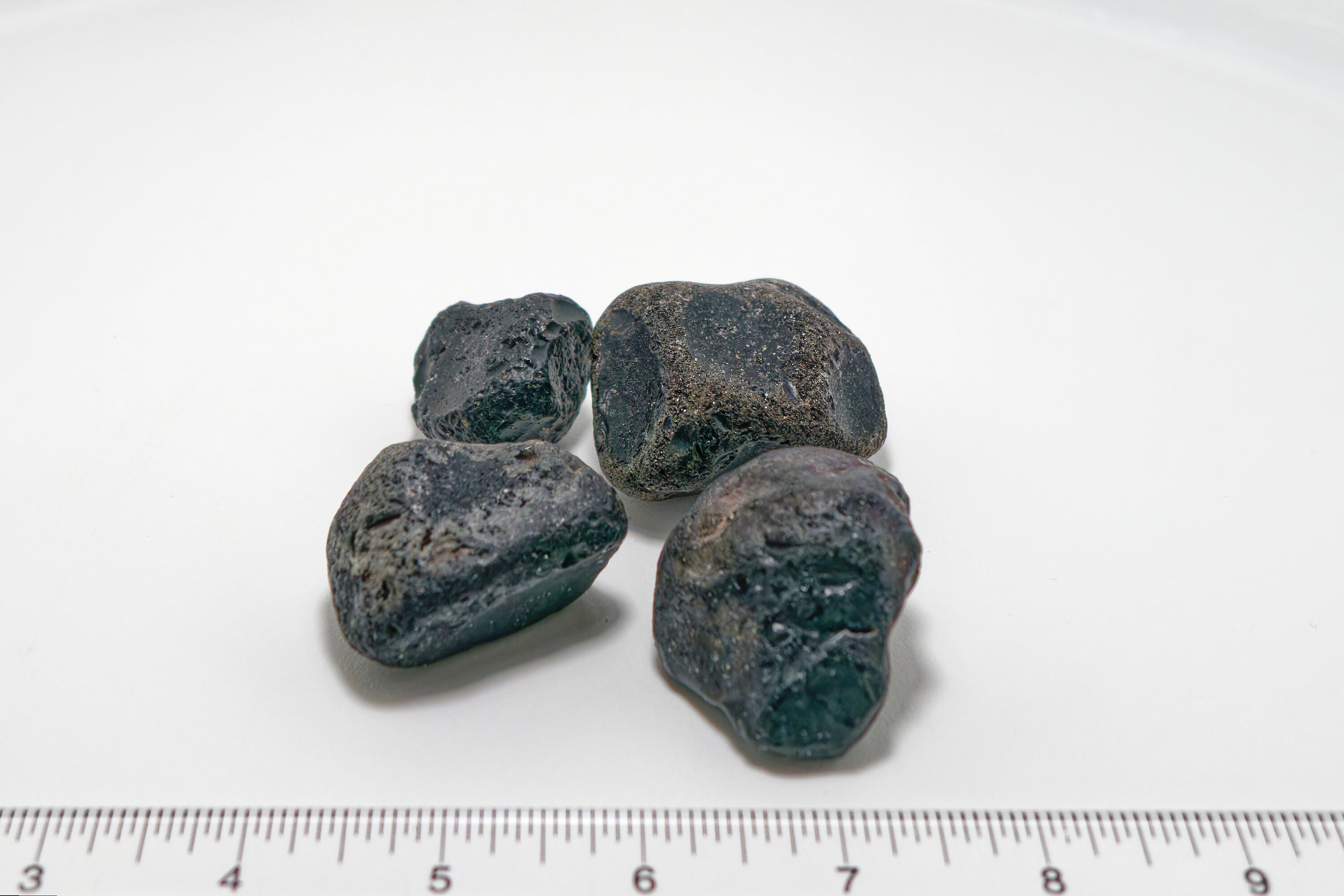 Lot of 4 - Raw Apache Tears - Obsidian Nodules - Meditation Stones ...