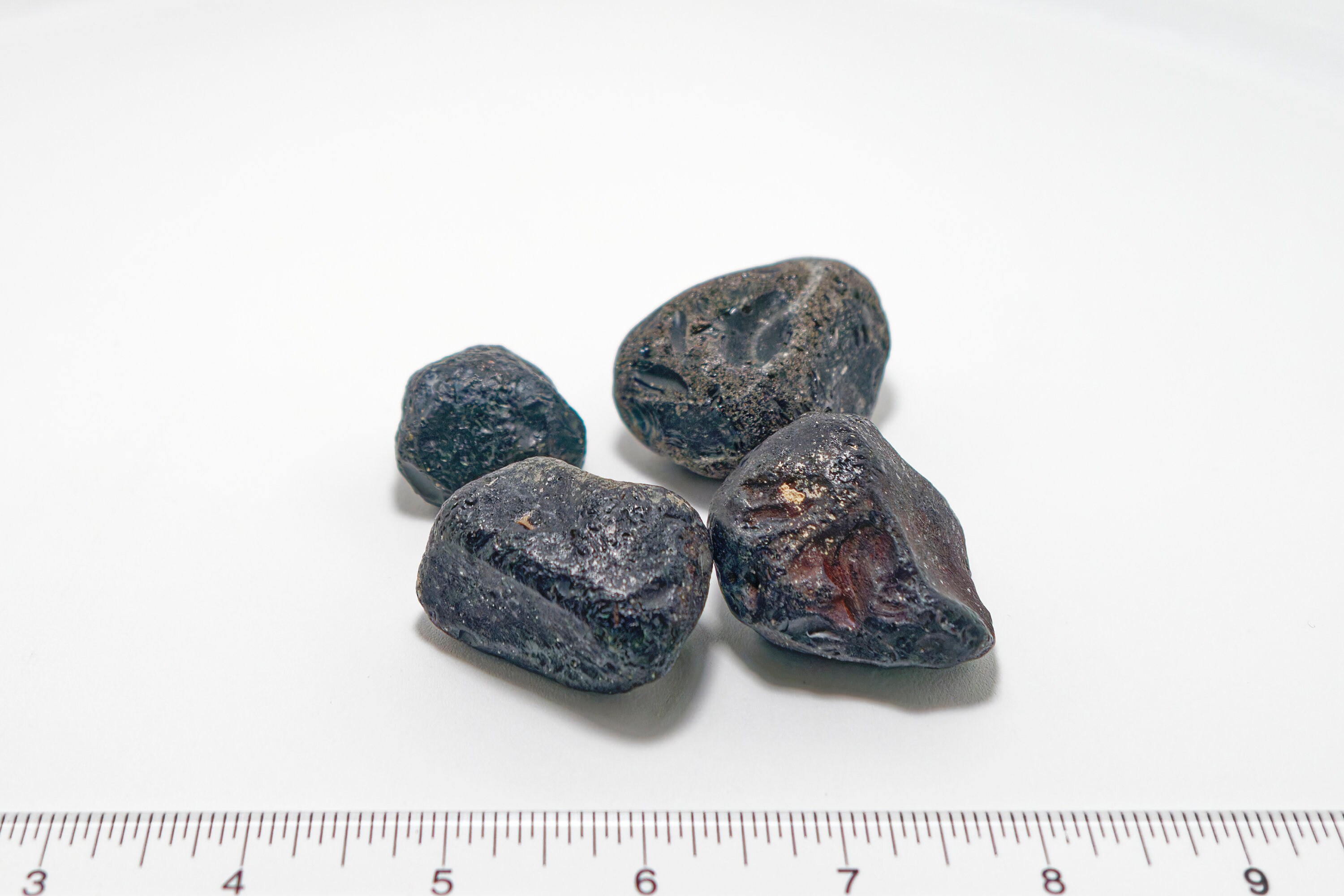 Lot of 4 - Raw Apache Tears - Obsidian Nodules - Meditation Stones ...