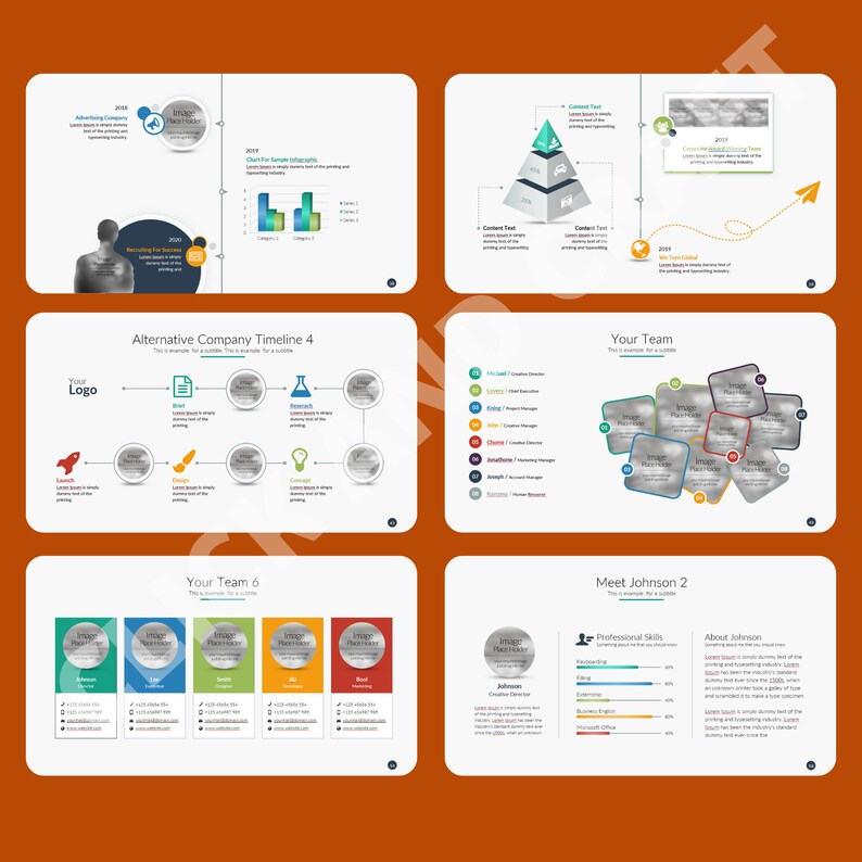 Powerpoint Template Presentation Over 200 Slides and 1000 of - Etsy
