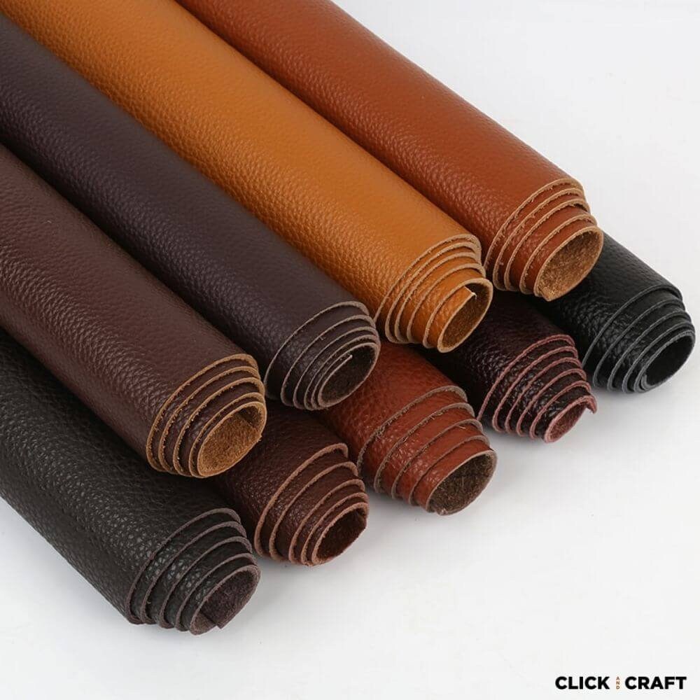 Cowhide Leather Sheet | High Quality Litchi Grain Leather Sheets Craft ...