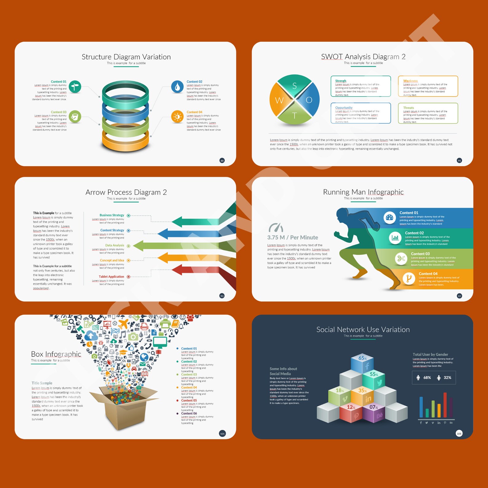 Powerpoint Template Presentation Over 200 Slides and 1000 of - Etsy