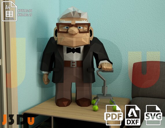 Carl Papercraft PDF SVG Template for Children's Room | Etsy Australia