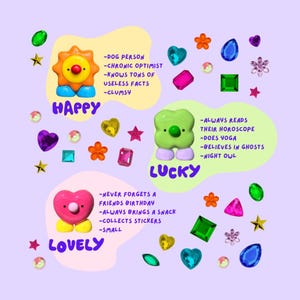 Silly Little Guy Charms for Phone, Keychain, Water Bottle Dangle Strap ...