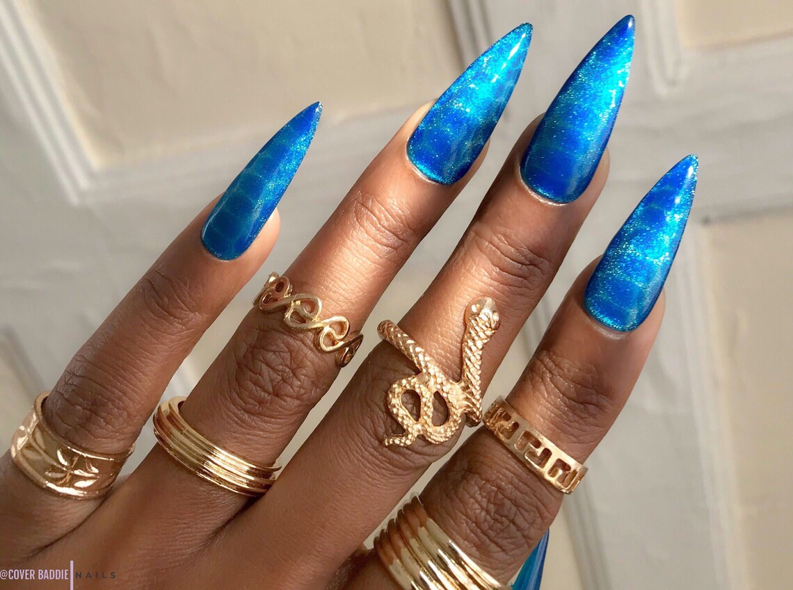 Tina Snake Cover Baddie BUYER PROGRAM Blue Velvet 12PC - Etsy