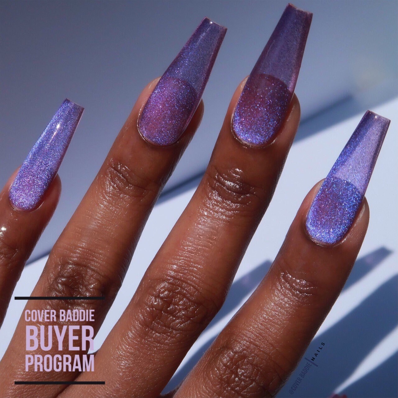 Cover Baddie BUYER PROGRAM Nova Sky Purple Fury Reusable Press on Nails ...