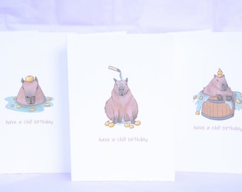 Capybara card | Etsy