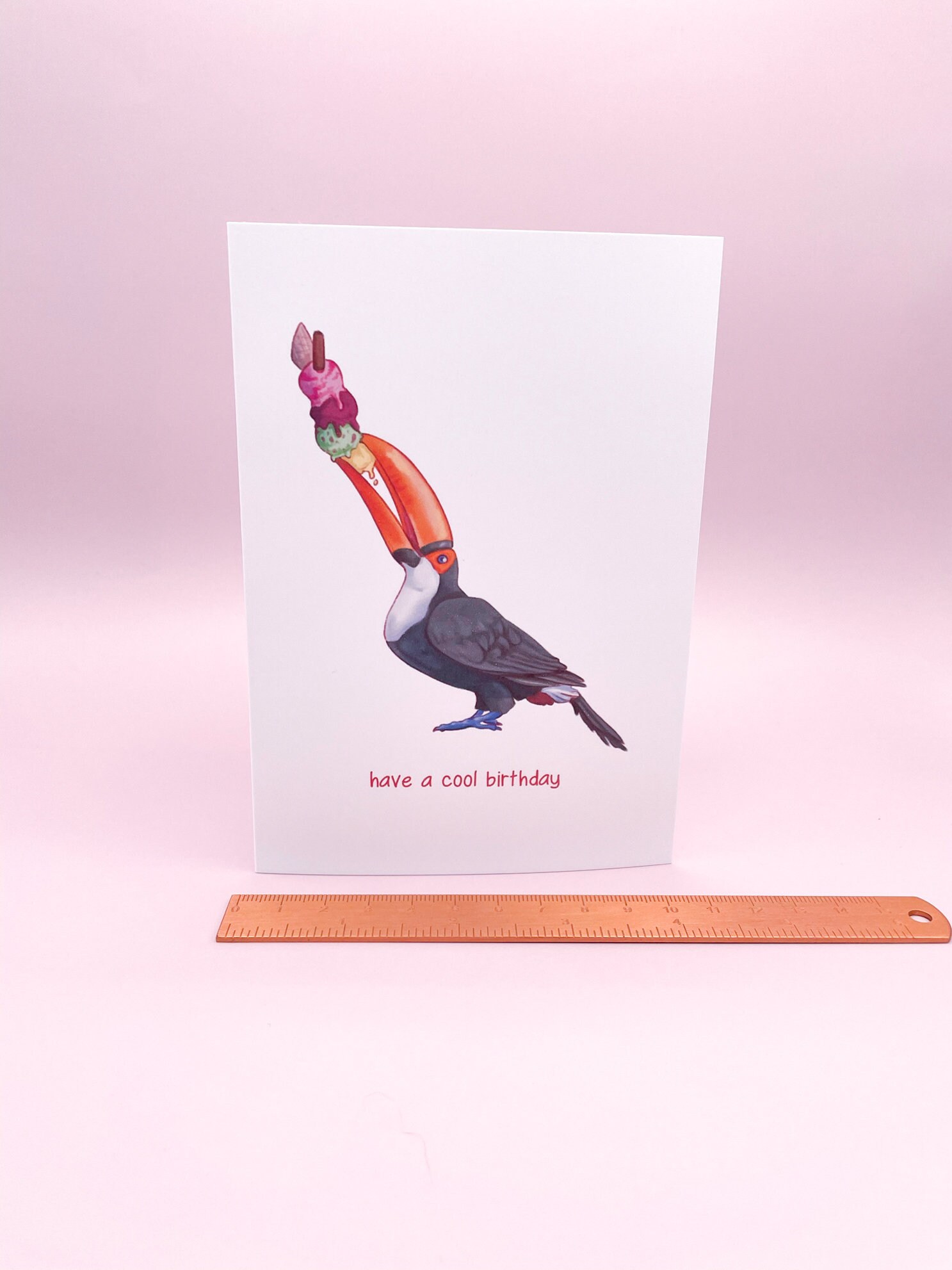 Ice Cream Toucan Birthday Card Four Options Cute Toucans | Etsy