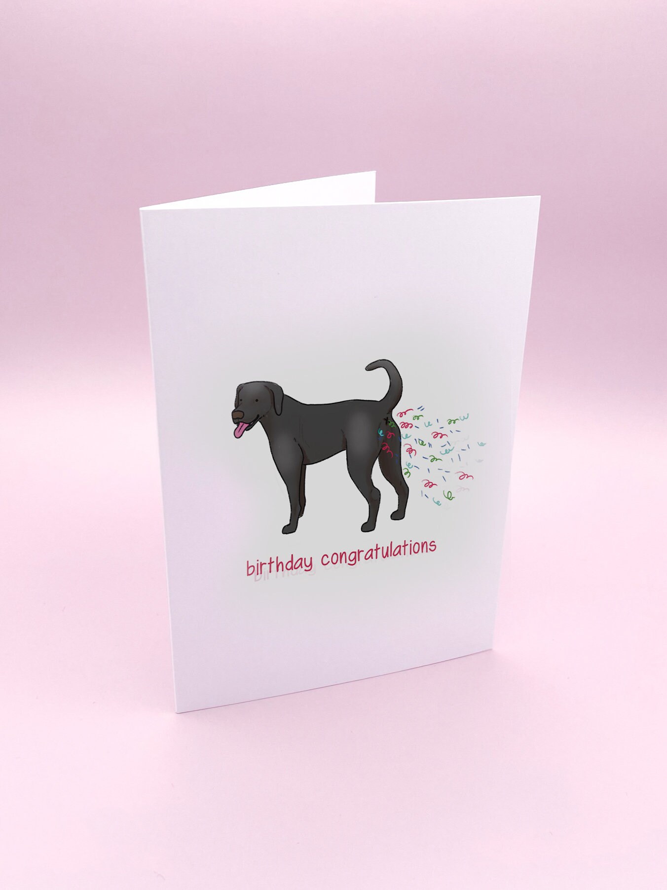 Labrador Confetti Birthday Card Congratulations Greetings - Etsy